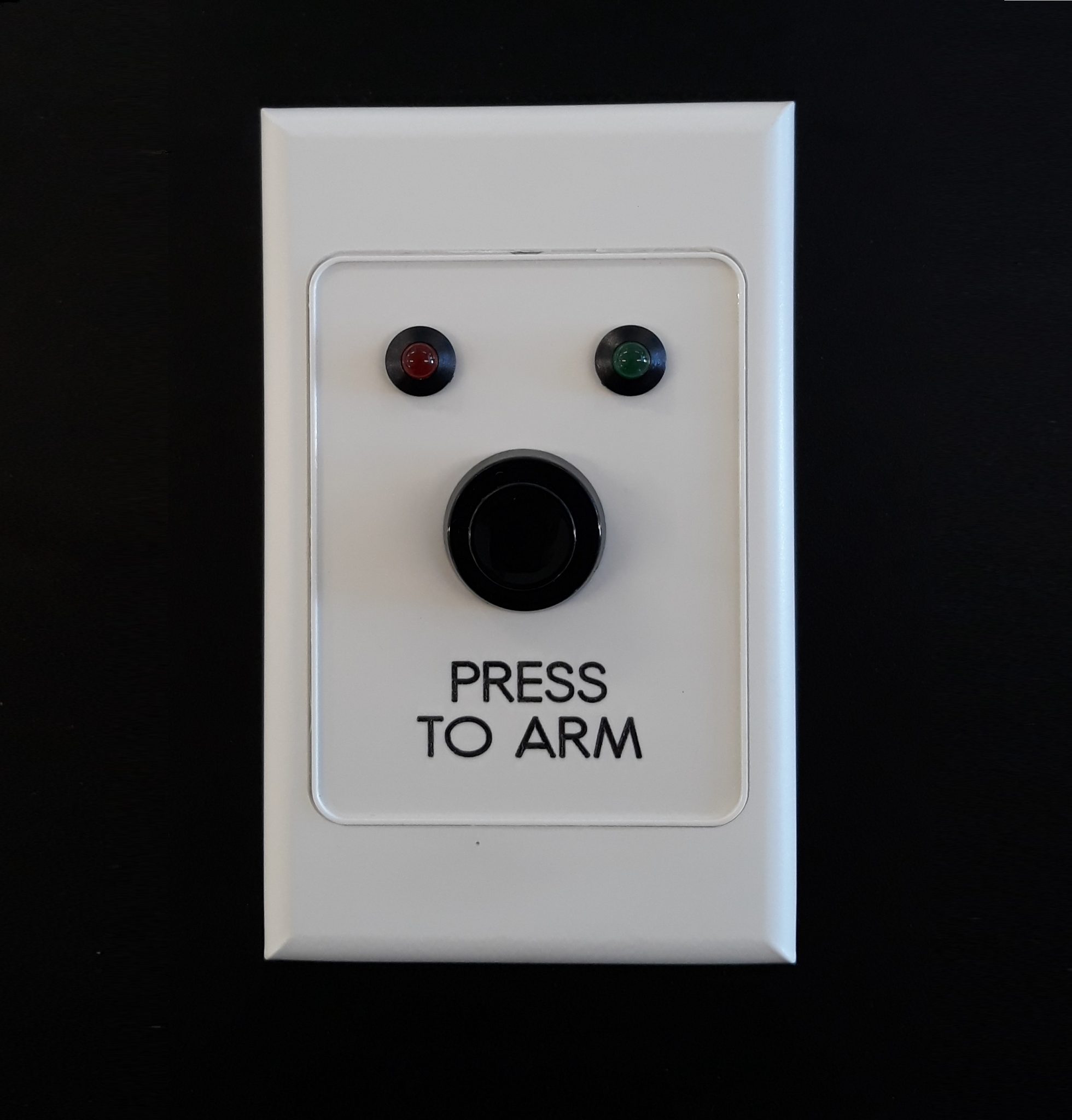 AHS Black Push Button - Full Plate - PRESS TO ARM - Architectural ... AHS Black Push Button - Full Plate - PRESS TO ARM - Architectural ...
