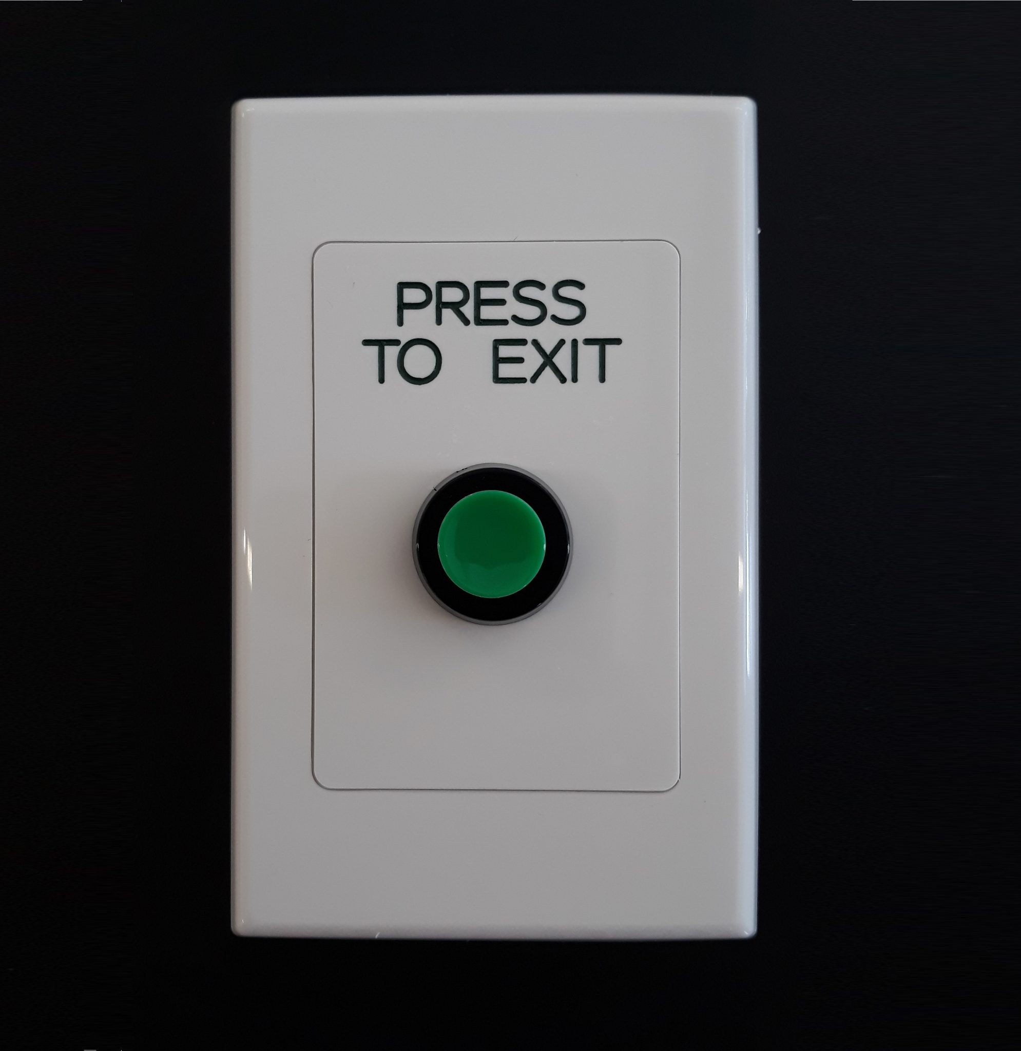 AHS Green Push REX Button Full Plate PRESS TO EXIT - Architectural ...